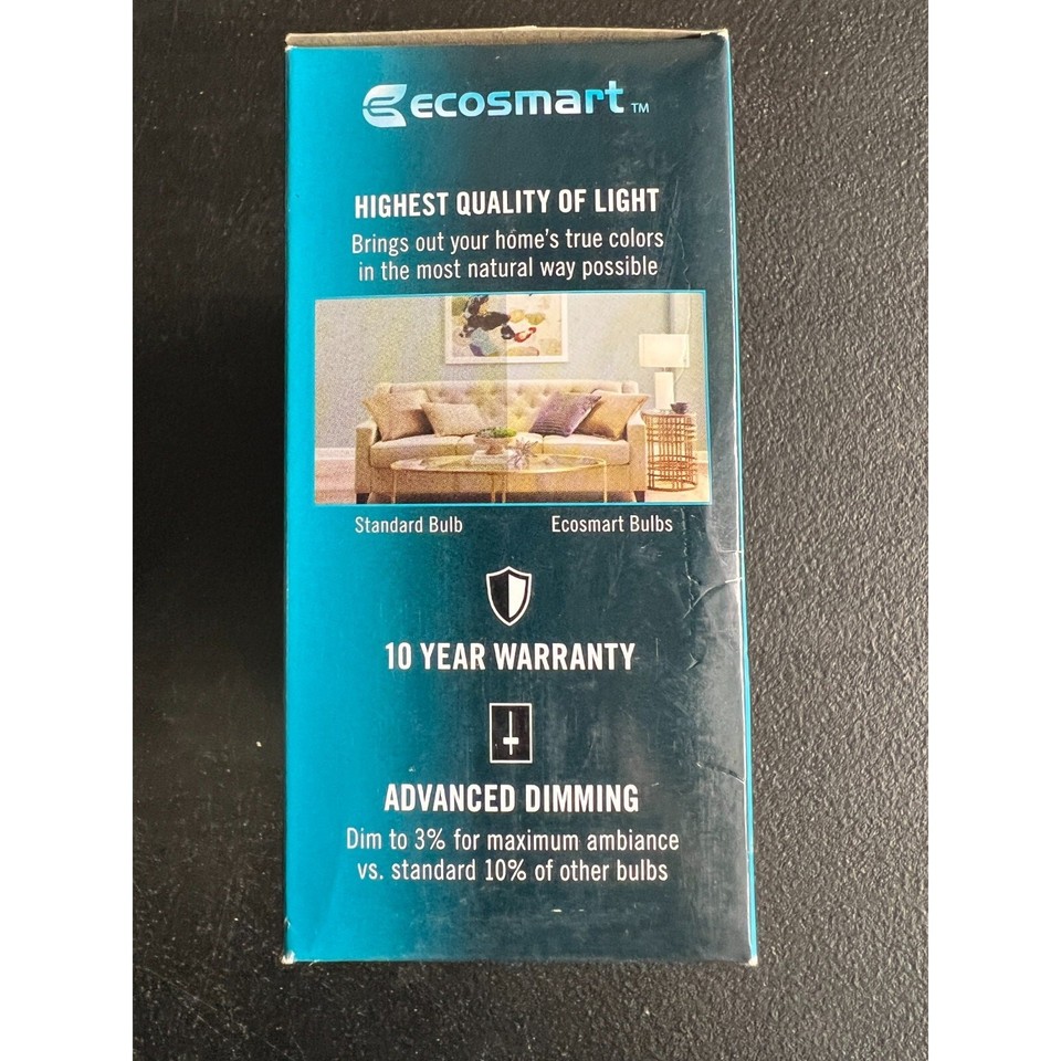 EcoSmart A19 LED Bulb White 100W Eq Selectable 2700-5000K Dusk-to-Dawn Dim 192968014578| eBay