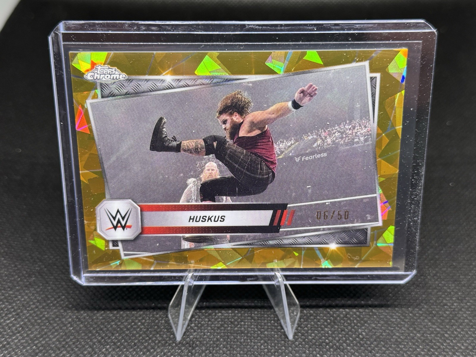 Huskus 2025 Topps Chrome WWE Sapphire Edition #83 Base Chrome - Red ...
