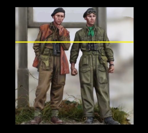 1/35 SCALE BRITISH WW2 RESIN FIGURES, MODEL KIT, 2 SOLDIERS UNPAINTED ...