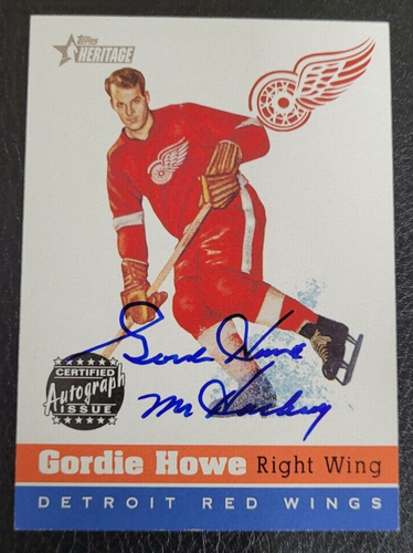2000-01 Topps Heritage Gordie Howe Autograph #HA-GH 1954 Retro Design ...