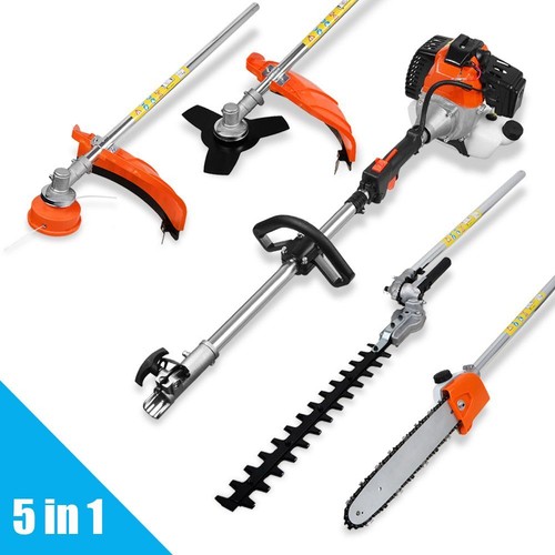 52cc Petrol Multi Function 5in1 Garden Tool Brush Cutter Grass Trimmer ...