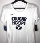 Nike Womens Dri-Fit Training Sports Running Track White BYU Cougar ...