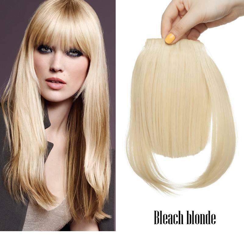 REAL Natural Fringe Bangs Clip In Hair Extension One Piece Real Thick ...