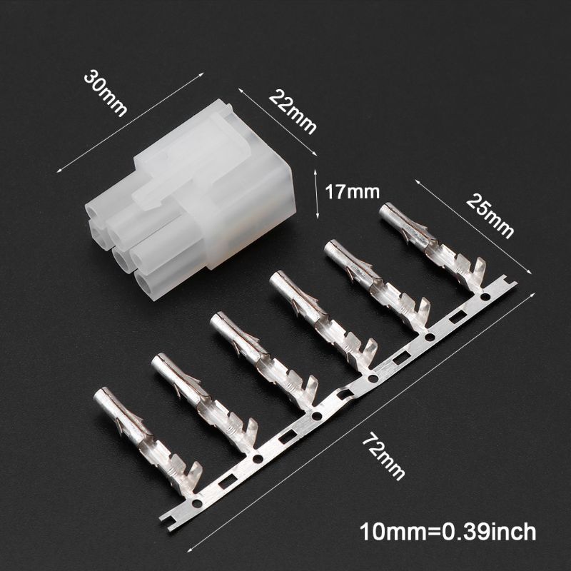 Power Socket Cable Connector 6 Pin Shortwave Radio Plug Cord Adapter ...