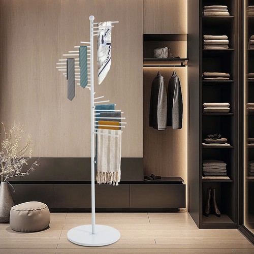 Freestanding Retail Racks White Scarf Display Rack For Scarves Clothes ...