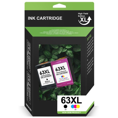 63 XL Ink Cartridges for HP Envy 4516 4520 4522 OfficeJet 3830 4650 ...