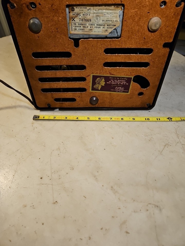 50's RCA Victor Brown Bakelite 45 Rpm Record Player Phonograph Nice ...