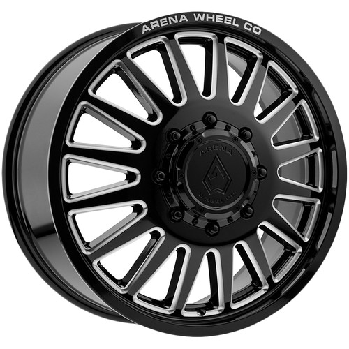 Arena A110 Rival Dually 22x8.25 8x210 Black/Milled-Front Wheel Rim 22 ...