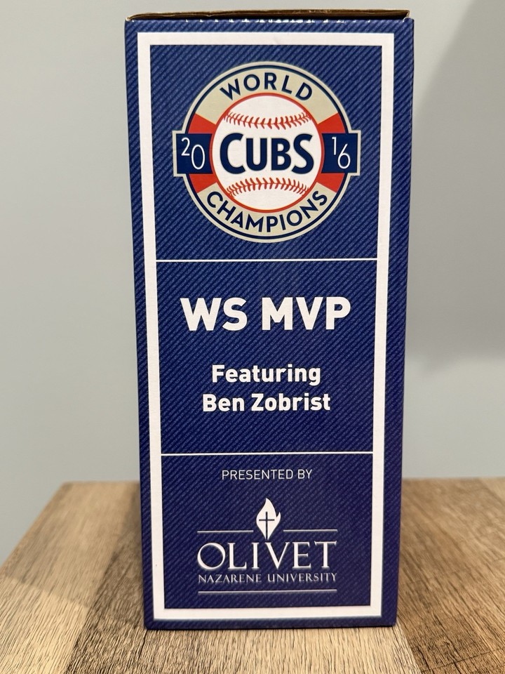 Ben Zobrist Bobblehead Chicago Cubs 2016 World Series MVP, SGA 6/8/2017 ...