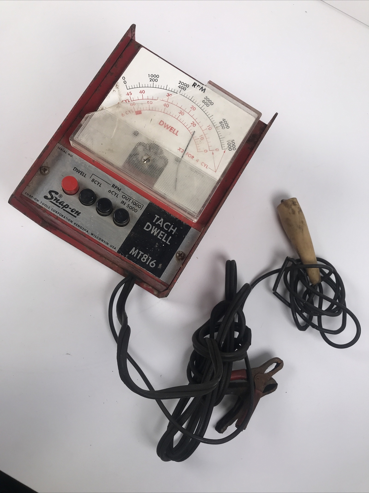 Snap-On Dwell and tach tester meter vintage tool garage MT816 For Parts ...