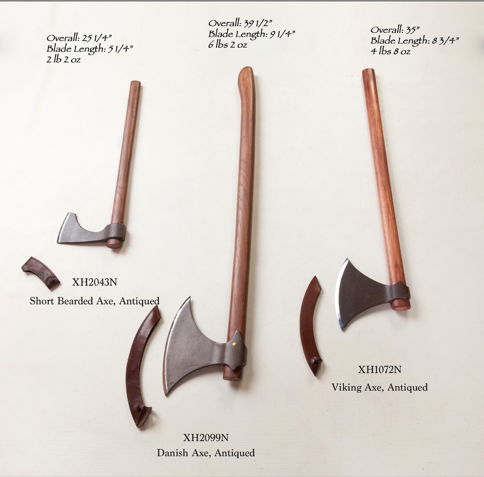 Hanwei Forge Antiqued 24.5" Viking Bearded Throwing/Fighting Axe ...