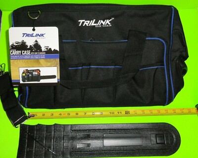 1) TRILINK Chainsaw Heavy Duty Hard Bottom Carry Zip Case Bag + Strap ...