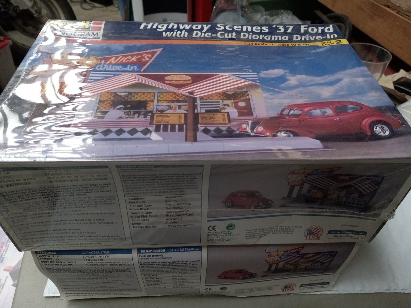 Vintage Revell Monogram Highway Scenes ‘37 Ford Drive In Model Kits 1: ...