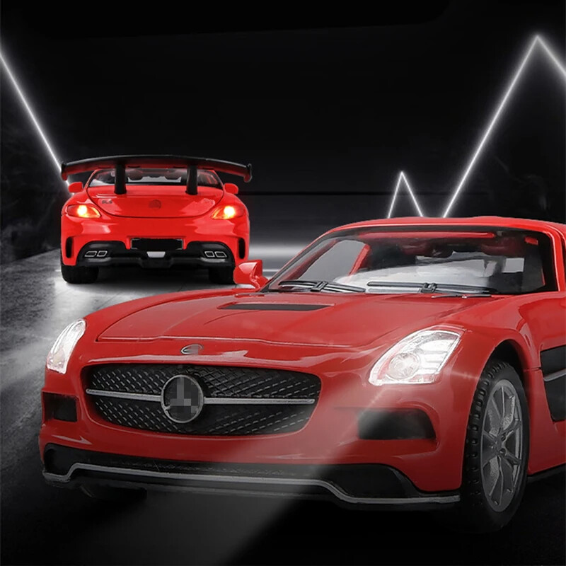 NEW 1:32 Mercedes Benz SLS Diecast Car Model Simulation Sound & Light ...