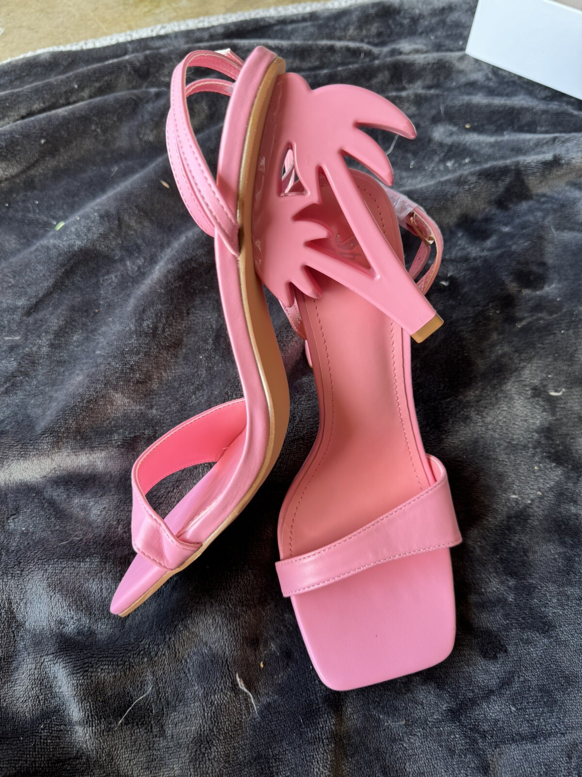Sandals Size 7.5/pink Shoes /shoes Size 7.5/heels 7.5/heels Size 7.5 ...