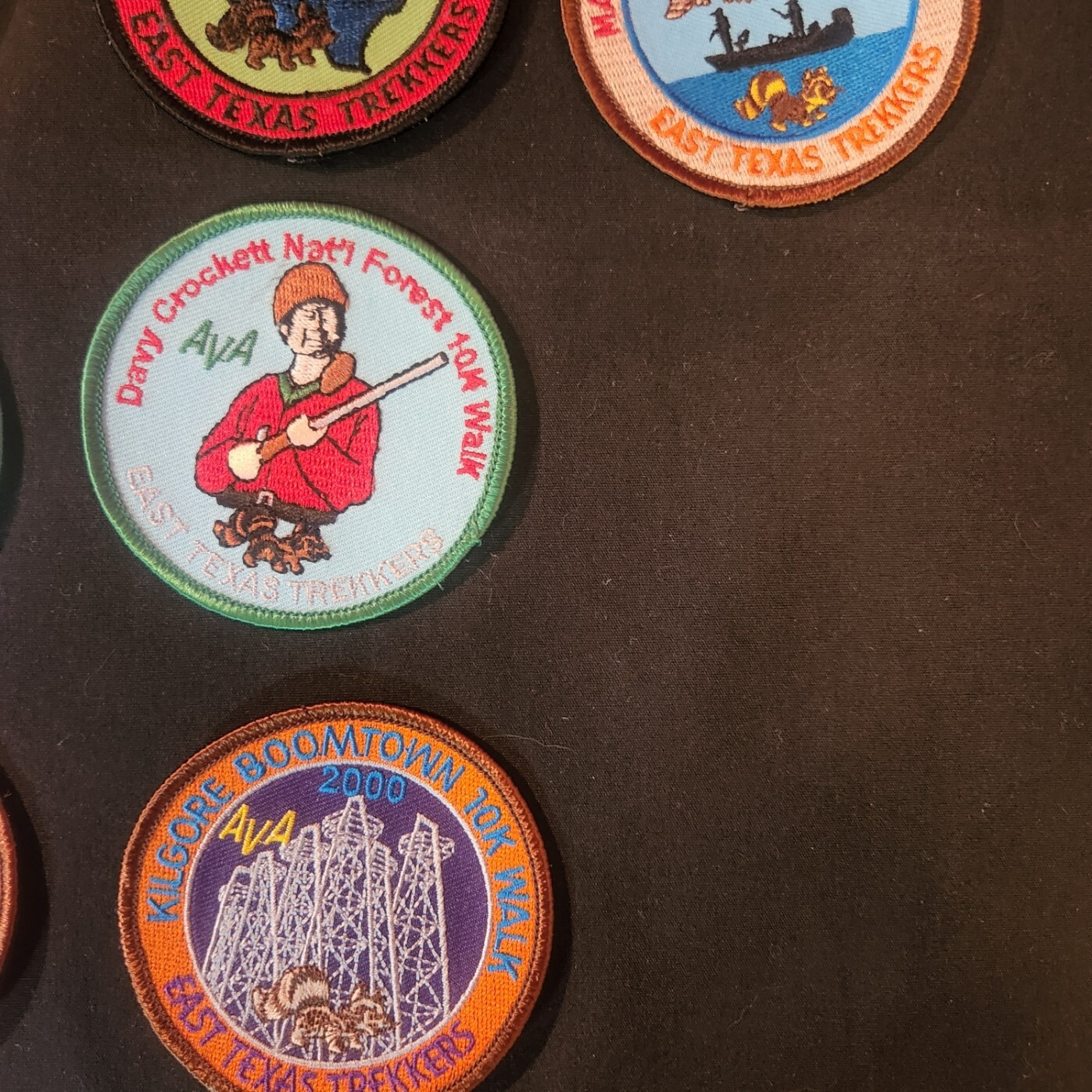 Hiking Walking Patches Texas Trekkers lot of 10 round patches 3" new ...