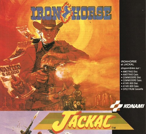 VTG 1987 Iron Horse /Jackal Original French Video Game Print Ad 21x28cm ...