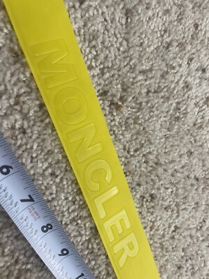 Moncler Yellow Rubber Decal Tag Non Adhesive | eBay UK