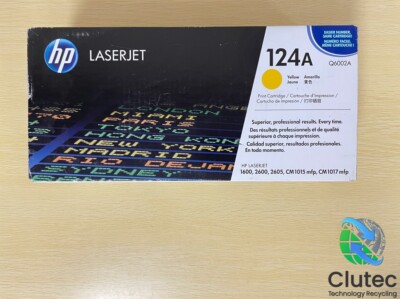 New OEM Genuine Sealed HP Laserjet 124A Toner Cartridge Q6002A Yellow ...