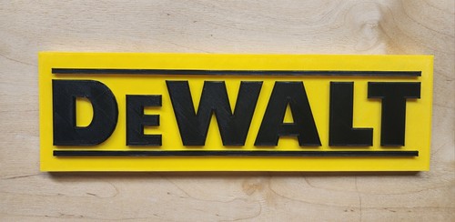 DeWalt Sign 12" Sign 3D Printed DeWalt Sign Custom Dewalt 20v DeWalt ...