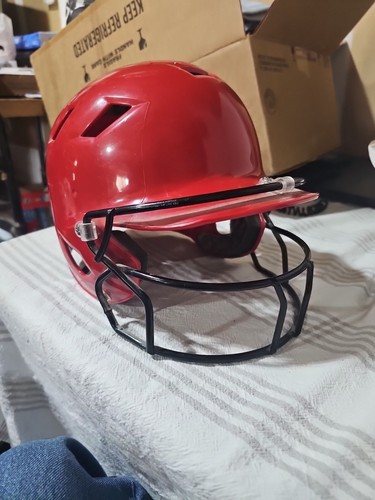 Schutt Softball Fast Pitch Batting Helmet Red SSMC LAC 3150PT XL9 | eBay
