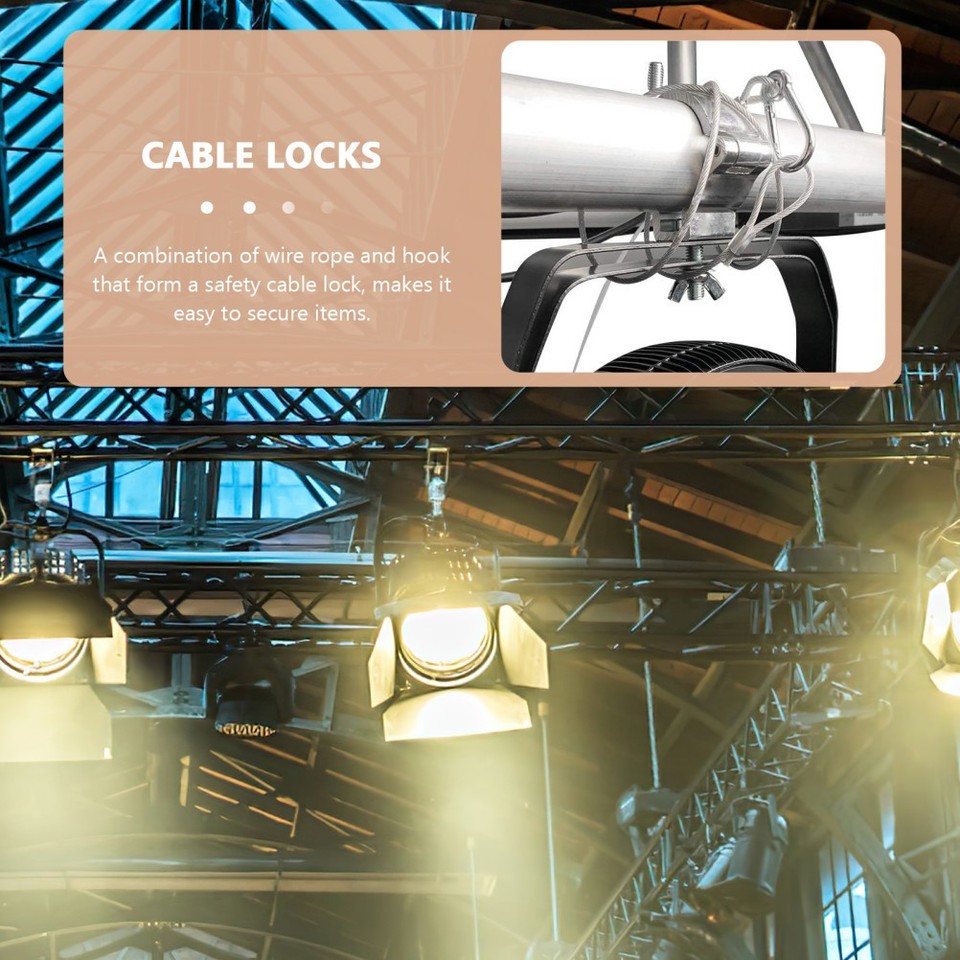 4 Pcs Cable Lock Cycling Locks Travel Steel Safety Wire Rope Heavy Duty ...