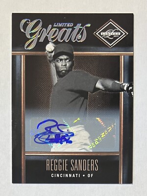 Reggie Sanders 2012 Panini Limited LIMITED GREATS Auto Autograph #35 ...