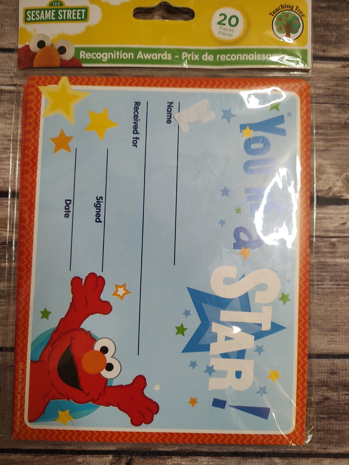 Elmo Sesame Street Recognition Award 20p Preschool positive ...