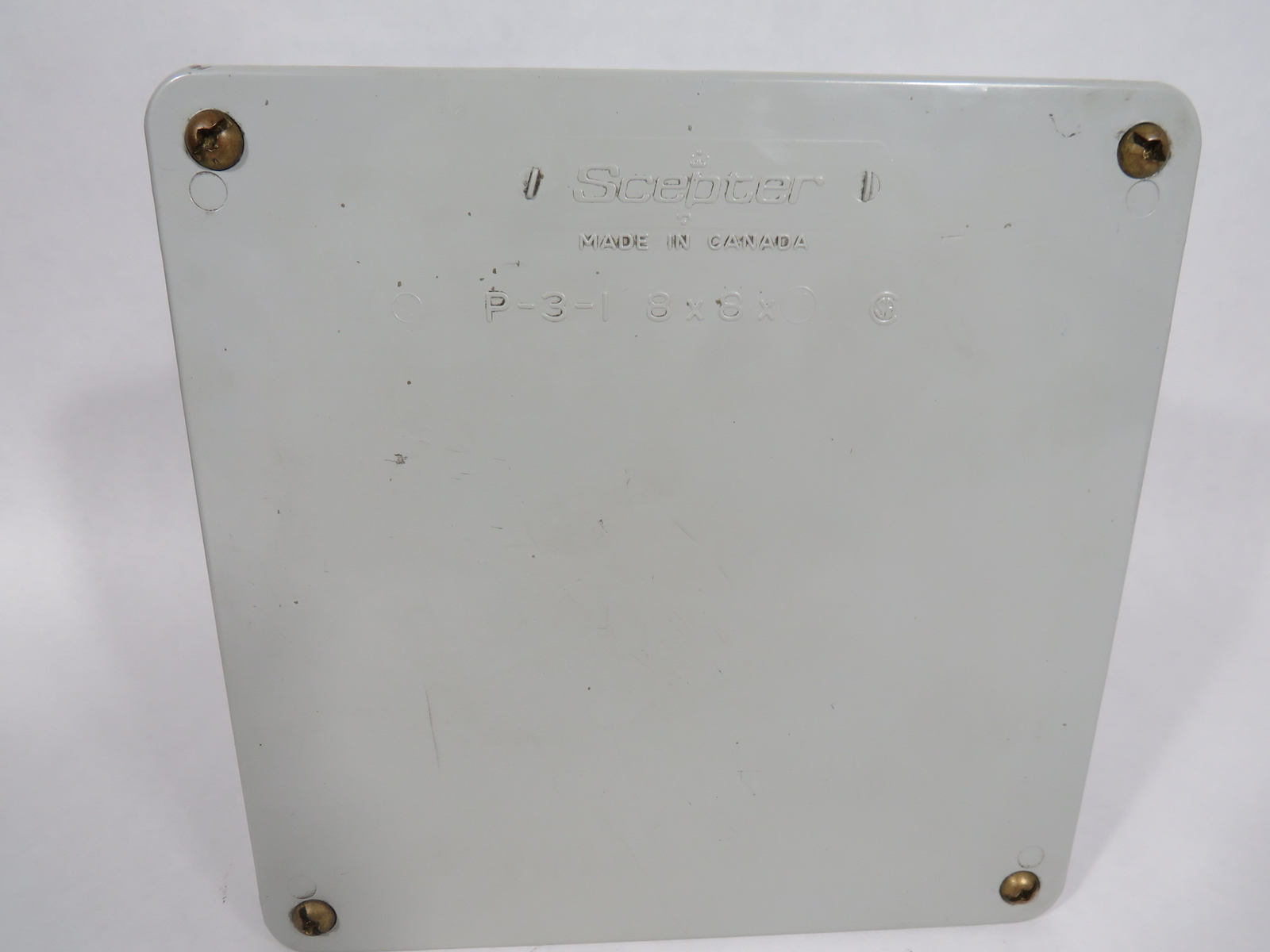 Scepter P-3-1 PVC Junction Box w/Hardware 8x8x7" Shelf Wear/Dirt NOP | eBay