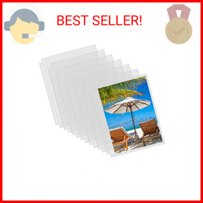 30 Pack 8x10 Photo Sleeves for 3 Ring Binder - Archival Page Protectors ...
