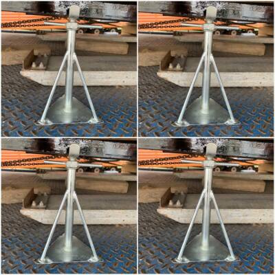 4x Static Caravan Medium Axle Stand Mobile Home Siting Chassis 12" - 16 ...