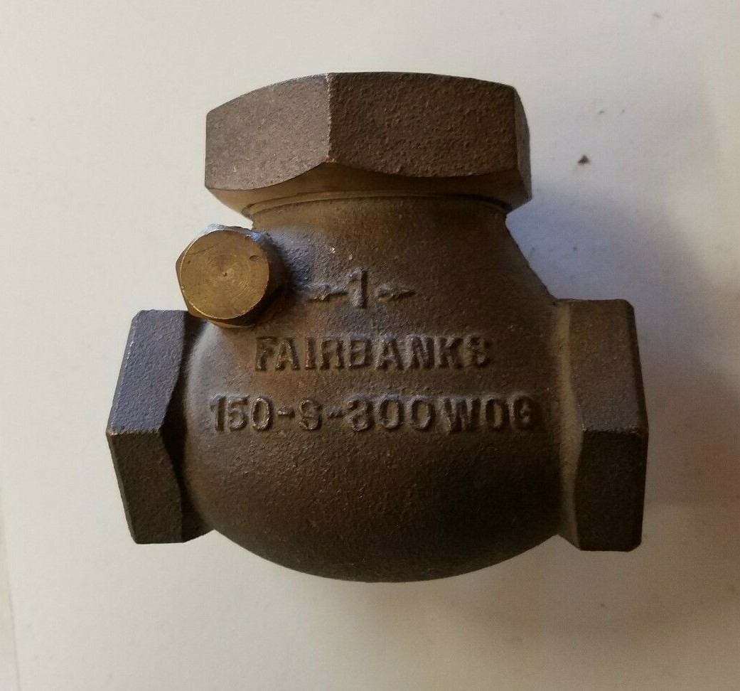 Fairbanks 1" Brass Lift Check Valve 150 S 300 WOG | eBay