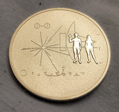 Pioneer Silver Coin NASA Space Exploration Satellite Jupiter Saturn ...
