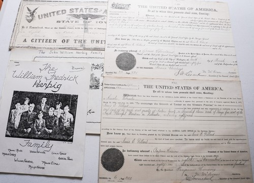 1885/89 Grover Cleveland Benjamin Harrison Land Grant Family Tree ...