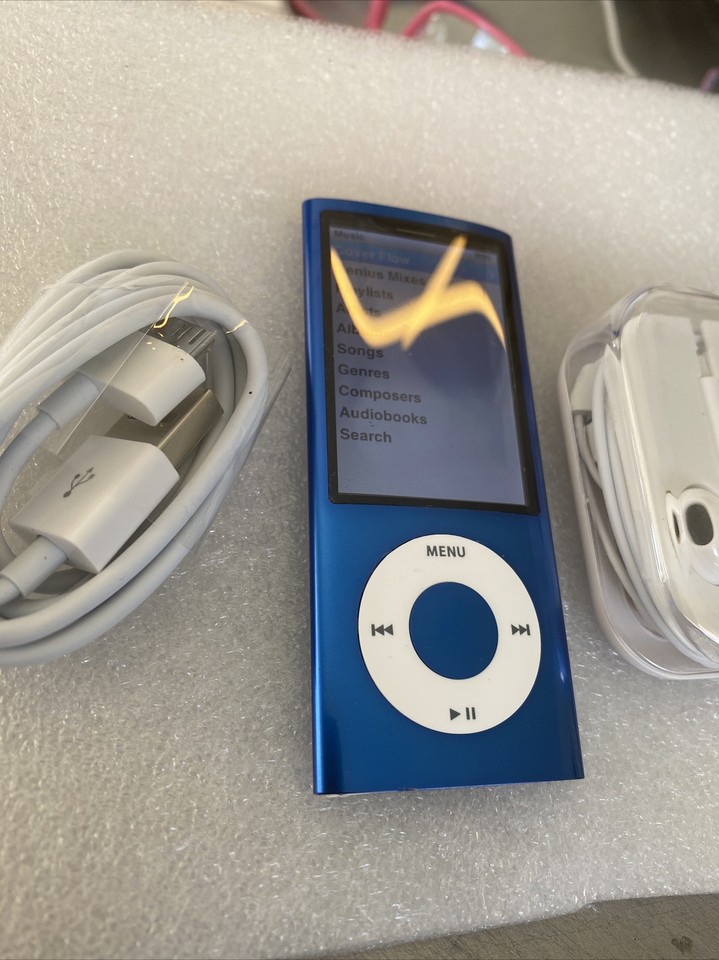 ipod nano 5th gen Blue 8gb New Battery. Big Bundle. Nice Condition | eBay