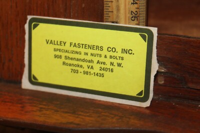 Vintage Coal Mining Decal Sticker Valley Fasteners Roanoke VA | eBay