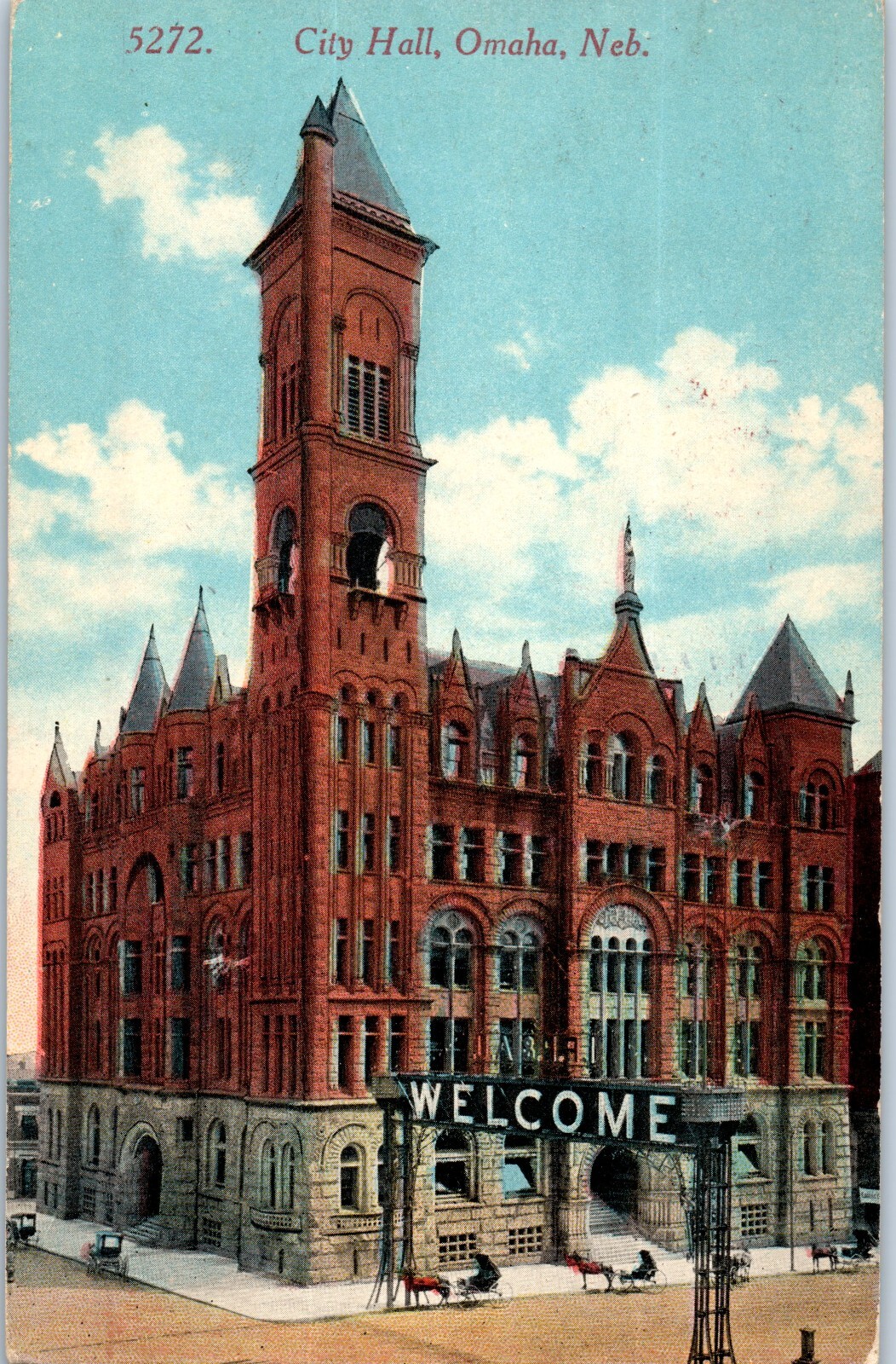 City Hall Omaha Nebraska Postcard Posted 1913 | eBay