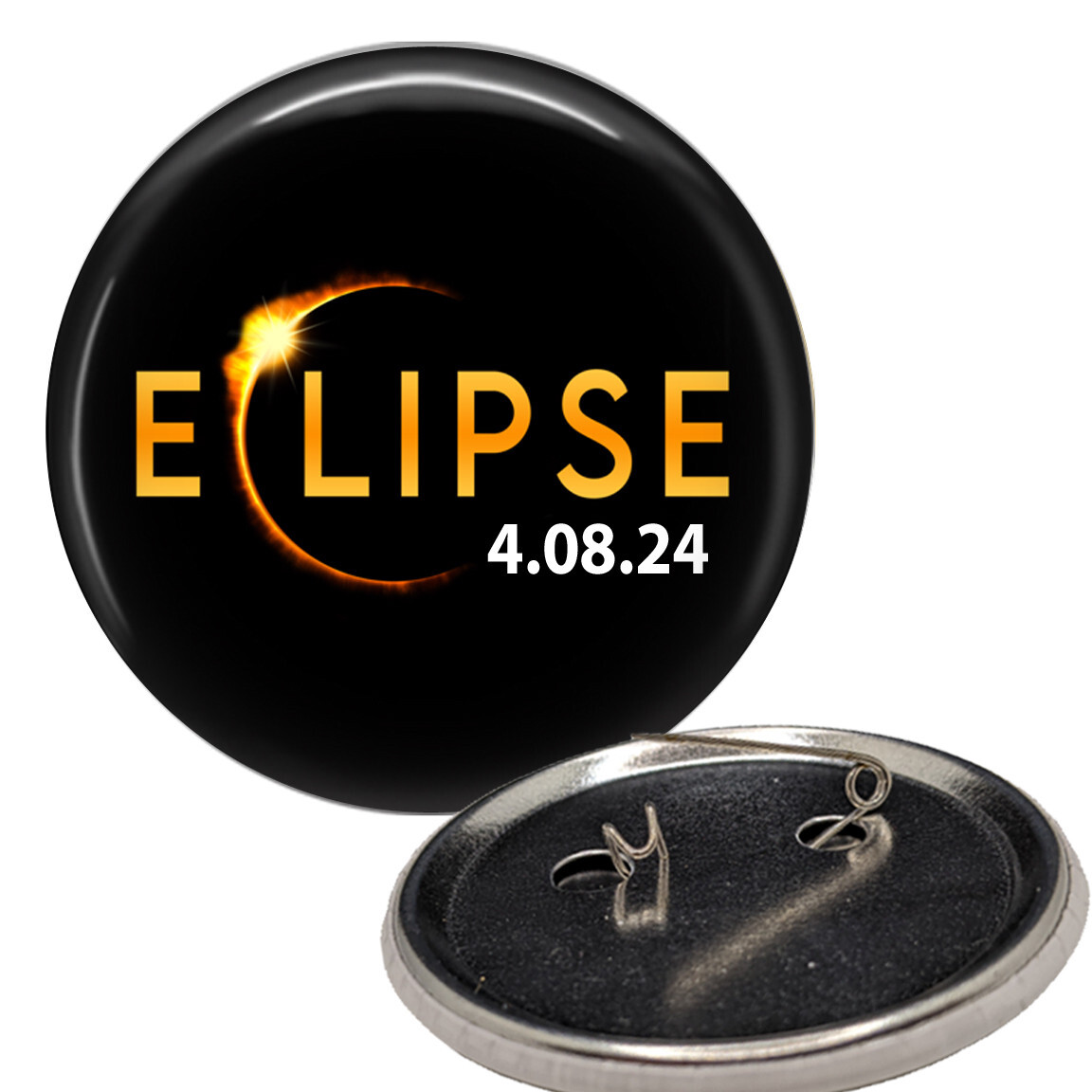 Set of 10 Eclipse 2024 Pinback Pins 1.25 inch 32mm Watch Party Keepsake ...