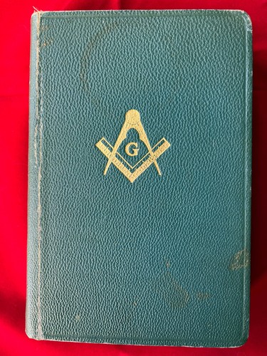 VTG 1924 Holy Bible Masonic Mason Edition Holman Blue Cover Gold ...
