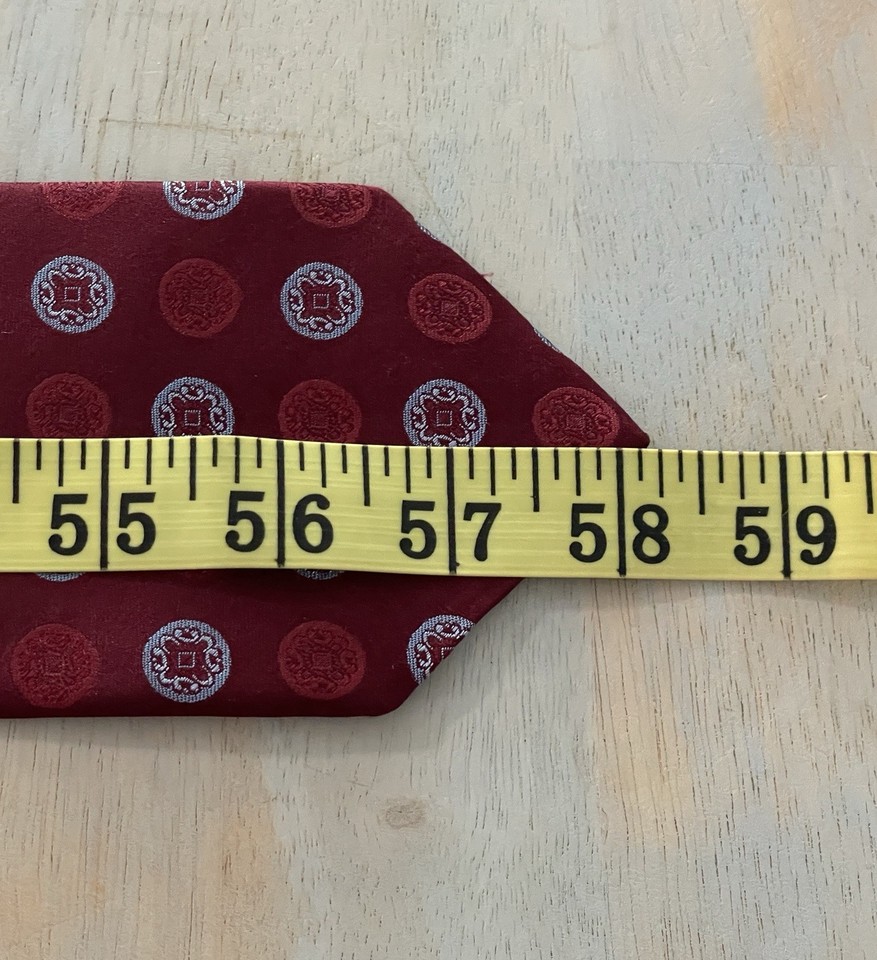 Brooks Brothers 346 Tie Men's Red Blue Medallion Pure Silk Made In USA ...