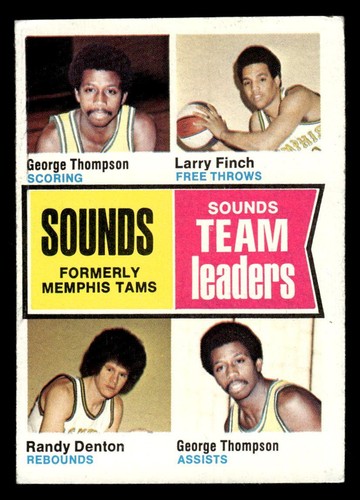 1974 TOPPS LARRY FINCH 225 VG-EX GEORGE THOMPSON RANDY DENTON MEMPHIS ...
