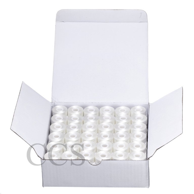 Prewound Style L Bobbins 144 - White Cardboard Bobbins For Embroidery ...