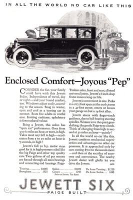 1924 Paige Jewett: Enclosed Comfort Joyous Pep Vintage Print Ad | eBay