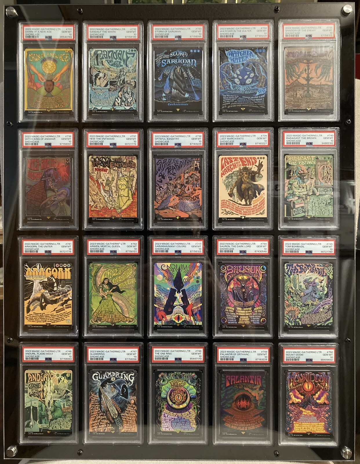 Lord Of The Rings MTG COMPLETE PSA 10 Poster Art Cards In Frame 20 of ...