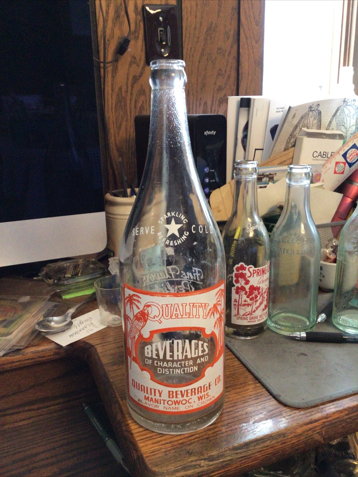 Qt Acl Soda Bottle Picture Label Quality Beverages Manitowoc Wis Wi. | eBay