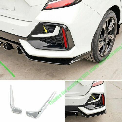 Chrome Rear Fog Lamp Light Strip Trim Decor For Honda Civic Hatchback ...