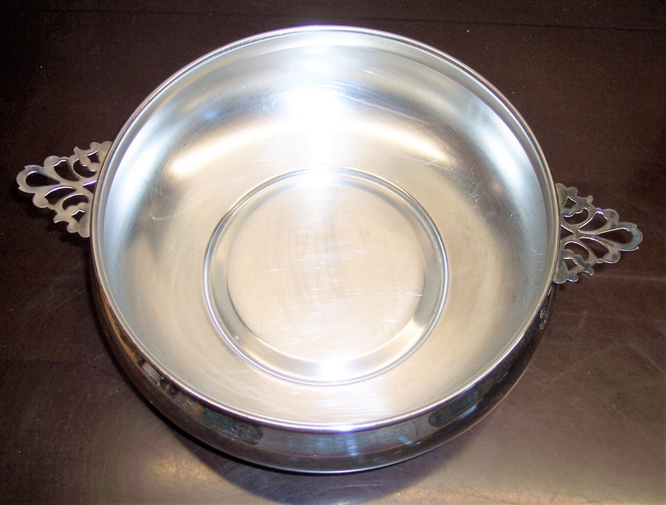 Vintage Kent Silver Plate Serving Bowl English Shell 1960 Taunton ...