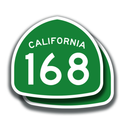 CALIFORNIA STATE ROUTE 168 STICKER 2 Decals Road Sign Bogo Highway | eBay