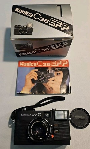 Konica C-35 EFP Camera W/Box & Manual Hexanon 38 MM F4 Lens Japan 46 ...