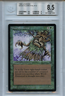 MTG Legends Wood Elemental BGS 8.5 NM-MT+ Card Magic the Gathering 7350 ...